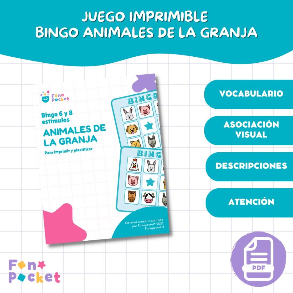 Bingo Animales de la granja - Fonopocket