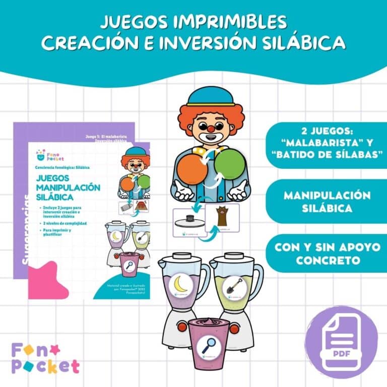 Juegos creación e inversión silábica - Fonopocket