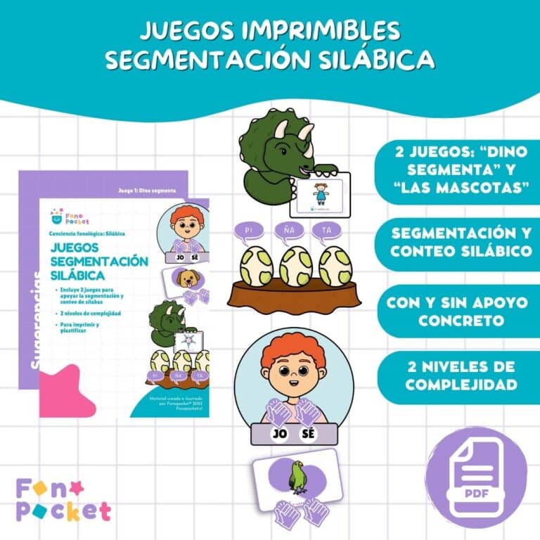 Pack juegos conciencia fonológica silábica - Fonopocket