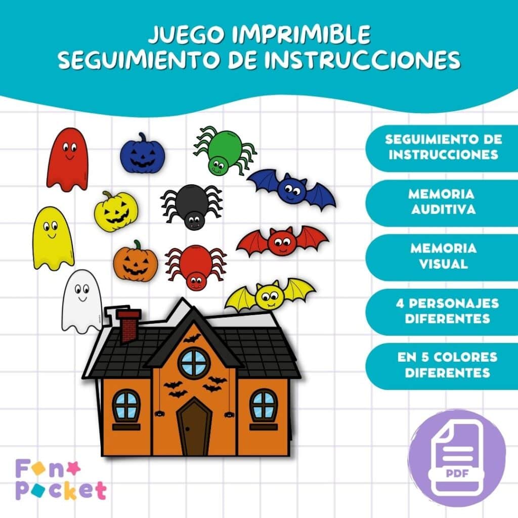 Juego Seguimiento de instrucciones Versión Halloween - Fonopocket