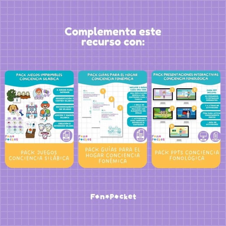 Pack juegos conciencia fonológica fonémica - Fonopocket