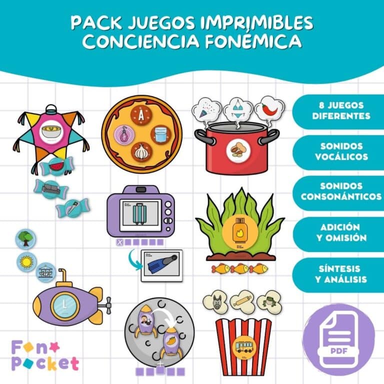 Pack juegos conciencia fonológica fonémica - Fonopocket
