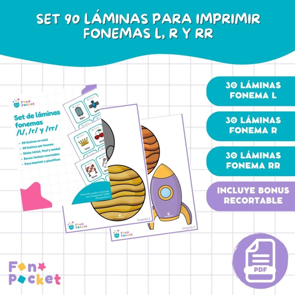Set de láminas Fonemas /l/, /r/ y /rr/ - Fonopocket