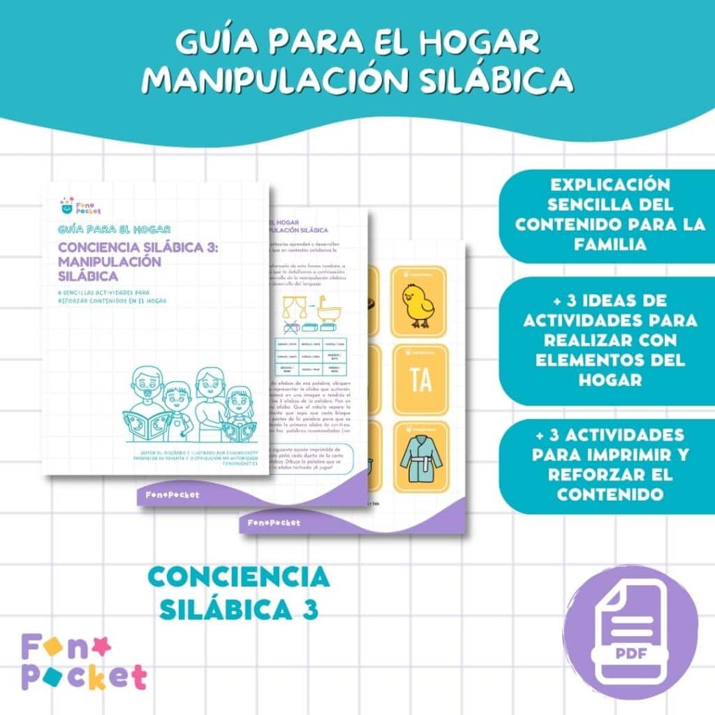 Guía para el hogar conciencia silábica 3: Manipulación silábica ...