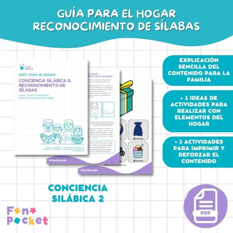 Guía para el hogar conciencia silábica 2: Reconocimiento de sílabas ...