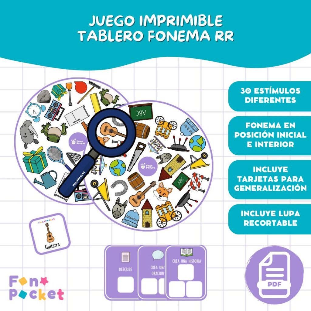 Juego tablero fonema /rr/ - Fonopocket