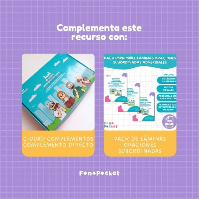 Pack Cuadernillos oraciones con complementos - Fonopocket